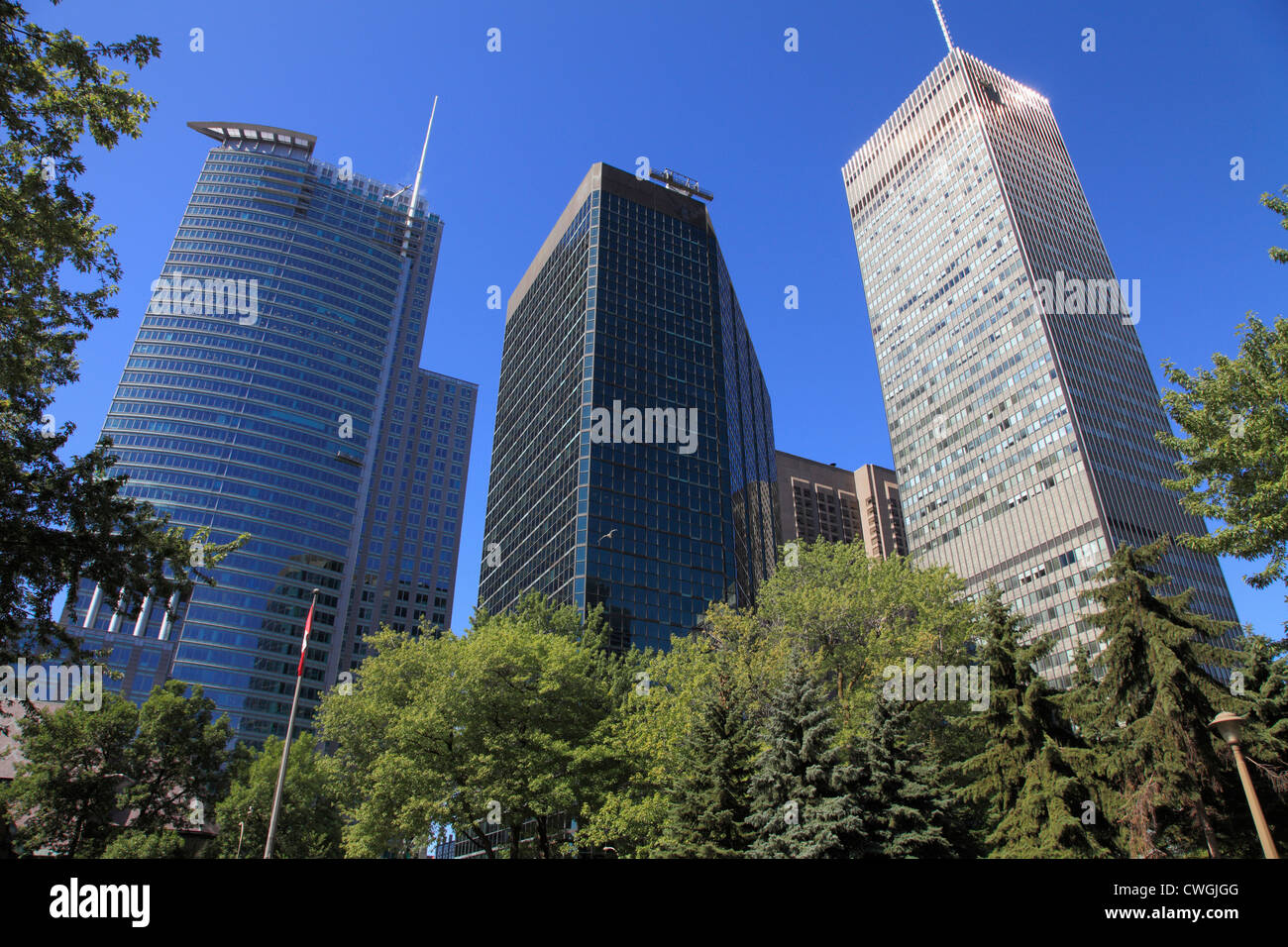 Canada, Quebec, Montreal, Square Dorchester, skyscrapers Stock Photo ...