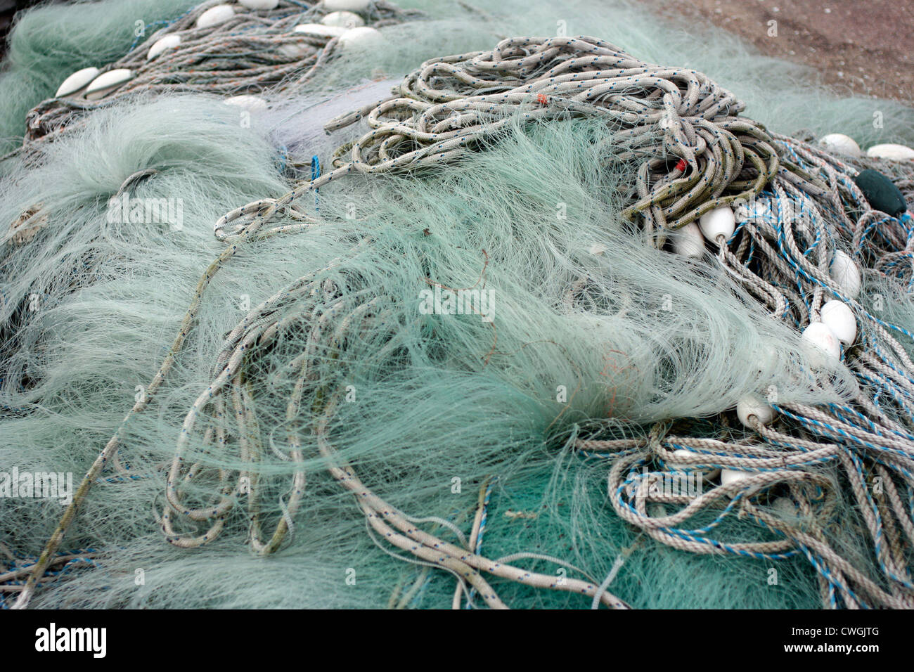 Denmark, ropes and fishing nets Stock Photo - Alamy