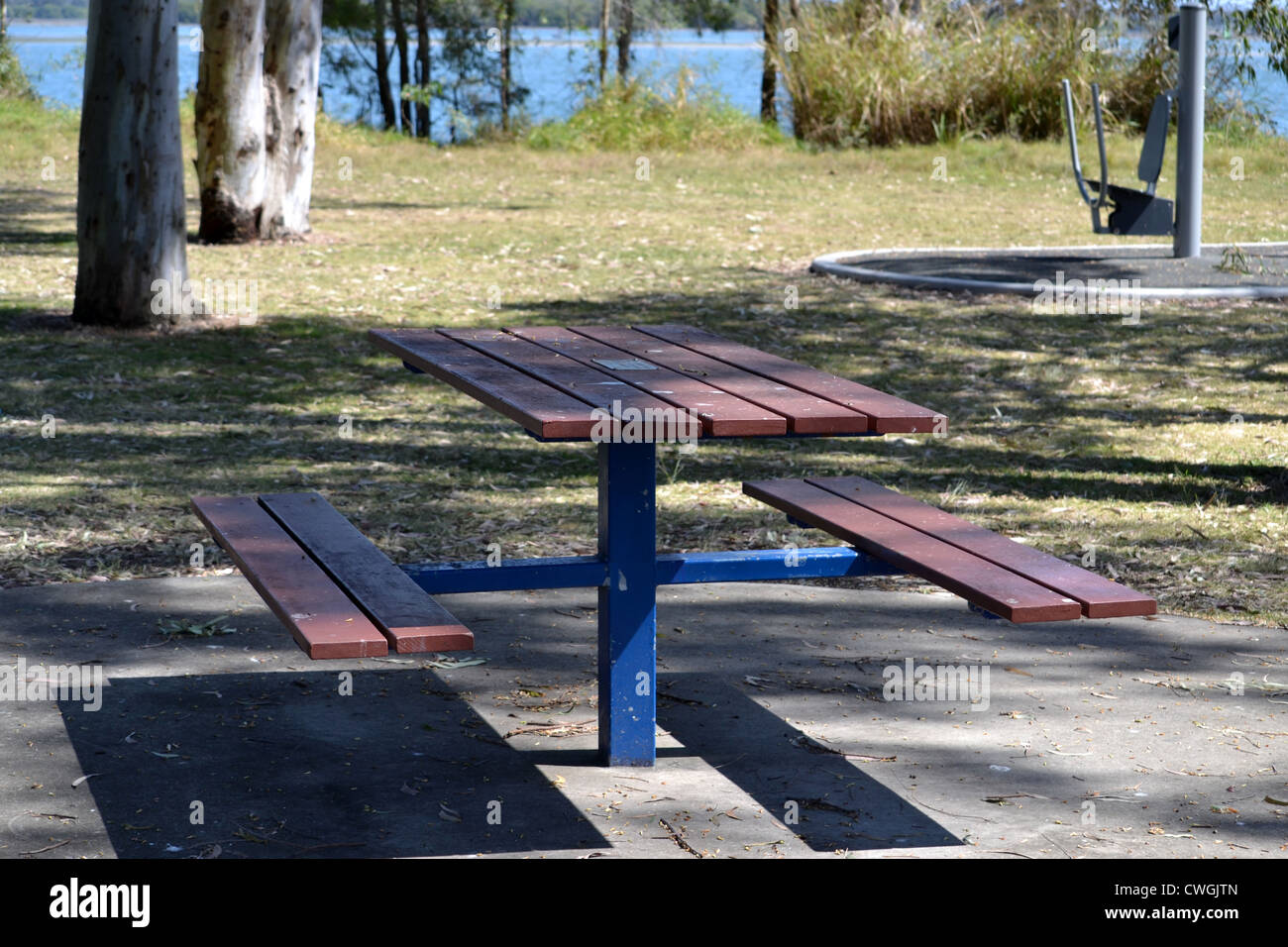 Picnic table in park Stock Photo - Alamy