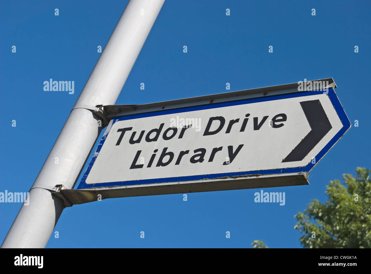 Library Road Sign