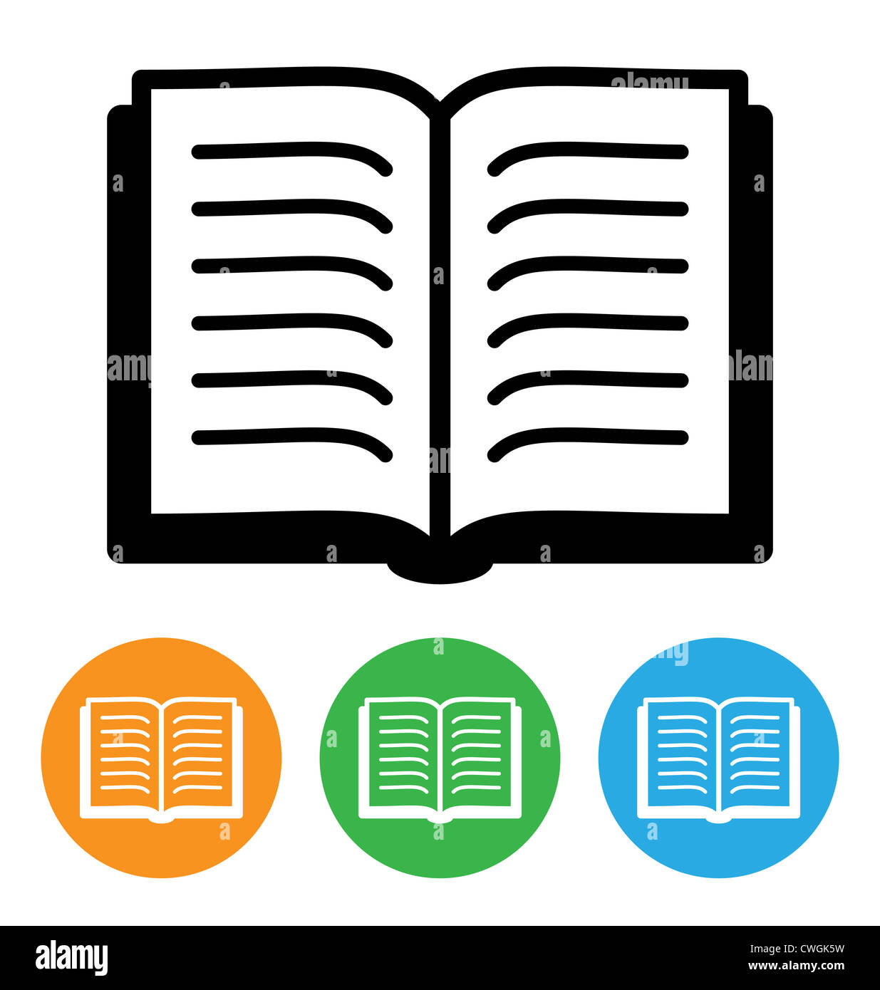 Open book icon hi-res stock photography and images - Alamy