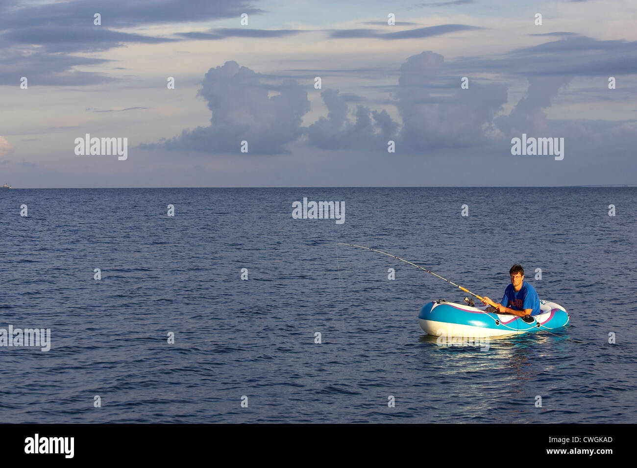 Relaxation while fishing Stock Photo - Alamy