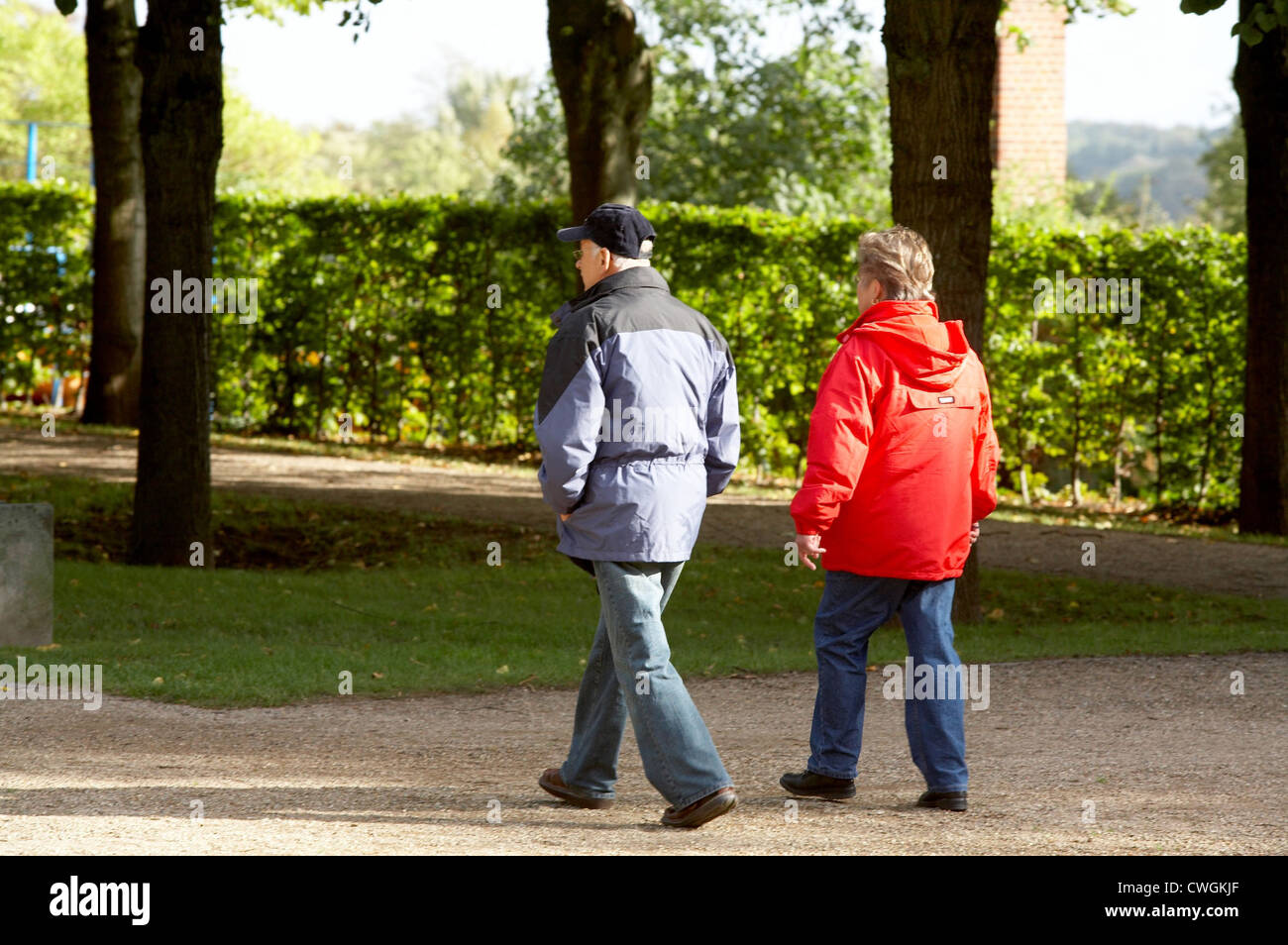 Pensioners on a walk Stock Photo - Alamy