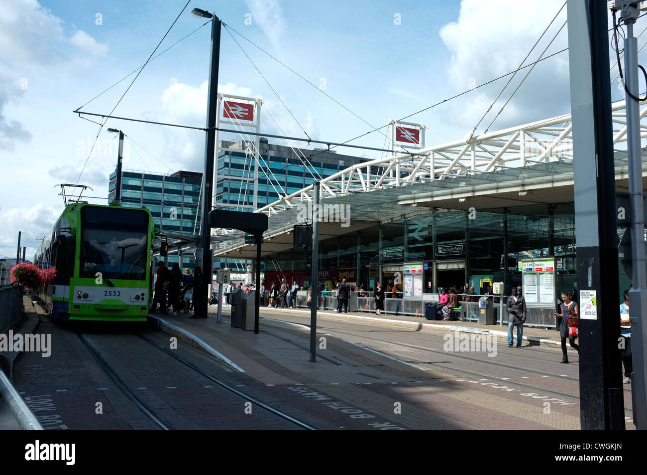 east croydon rail station and tram stop surey uk 2012 Stock Photo - Alamy