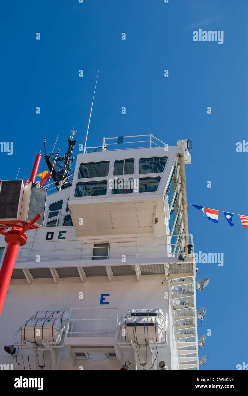 Windows on top of ship at Navy Pier in Chicago, Illinois Stock Photo ...