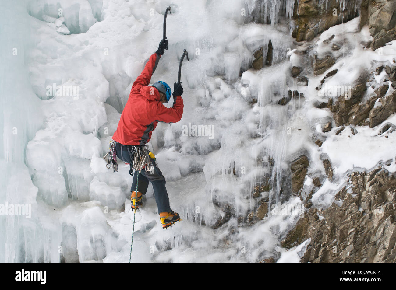 Ice climbing waterfall hi-res stock photography and images - Alamy