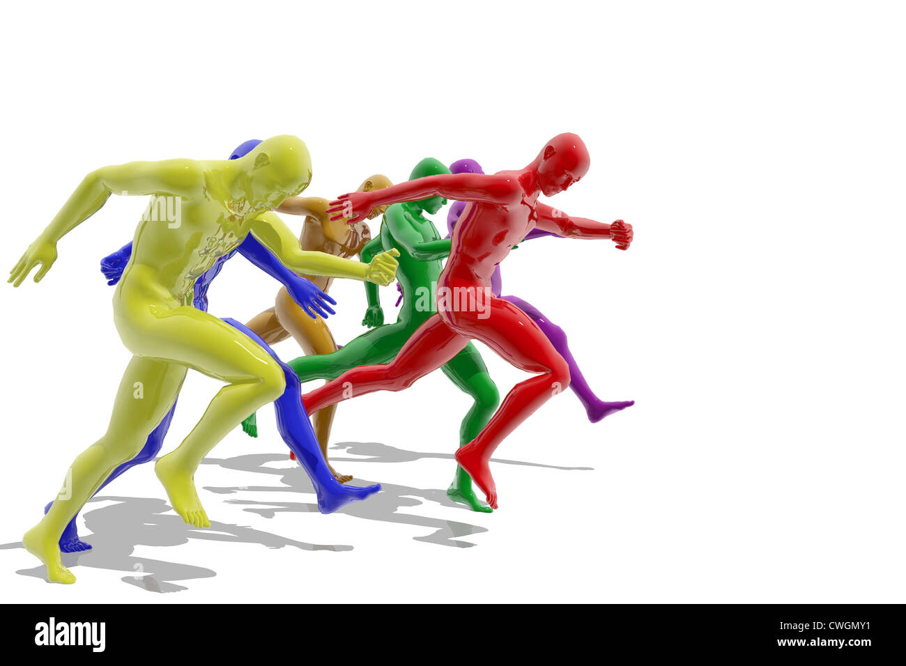 Group of people running Stock Photo - Alamy
