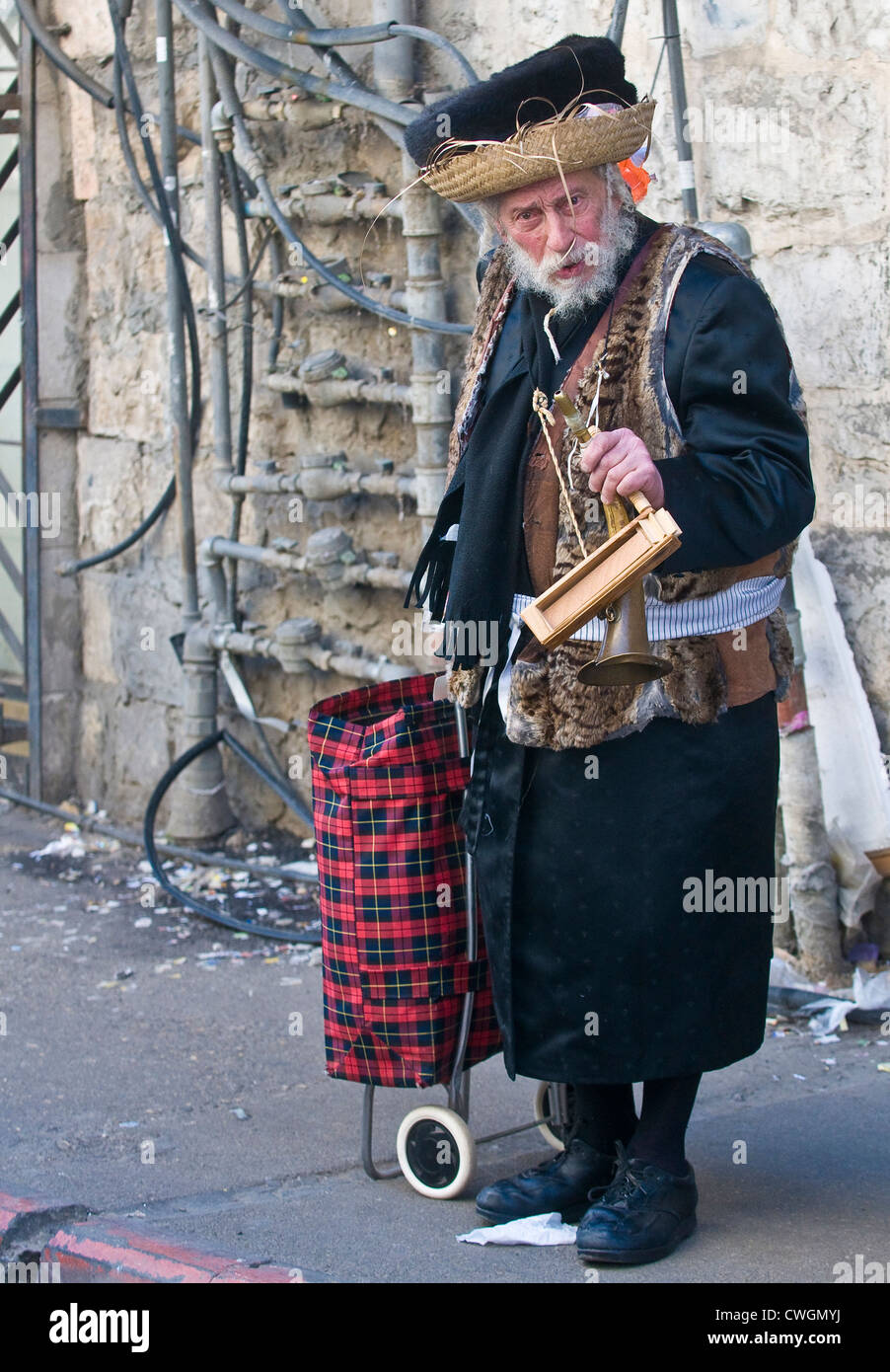 Ultra Orthodox man during Purim in Mea Shearim Jerusalem Stock Photo ...