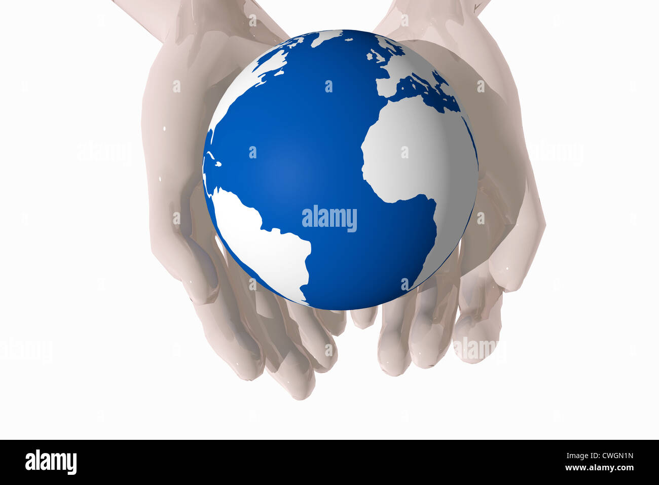 Hands and planet earth Peace concept Stock Photo - Alamy