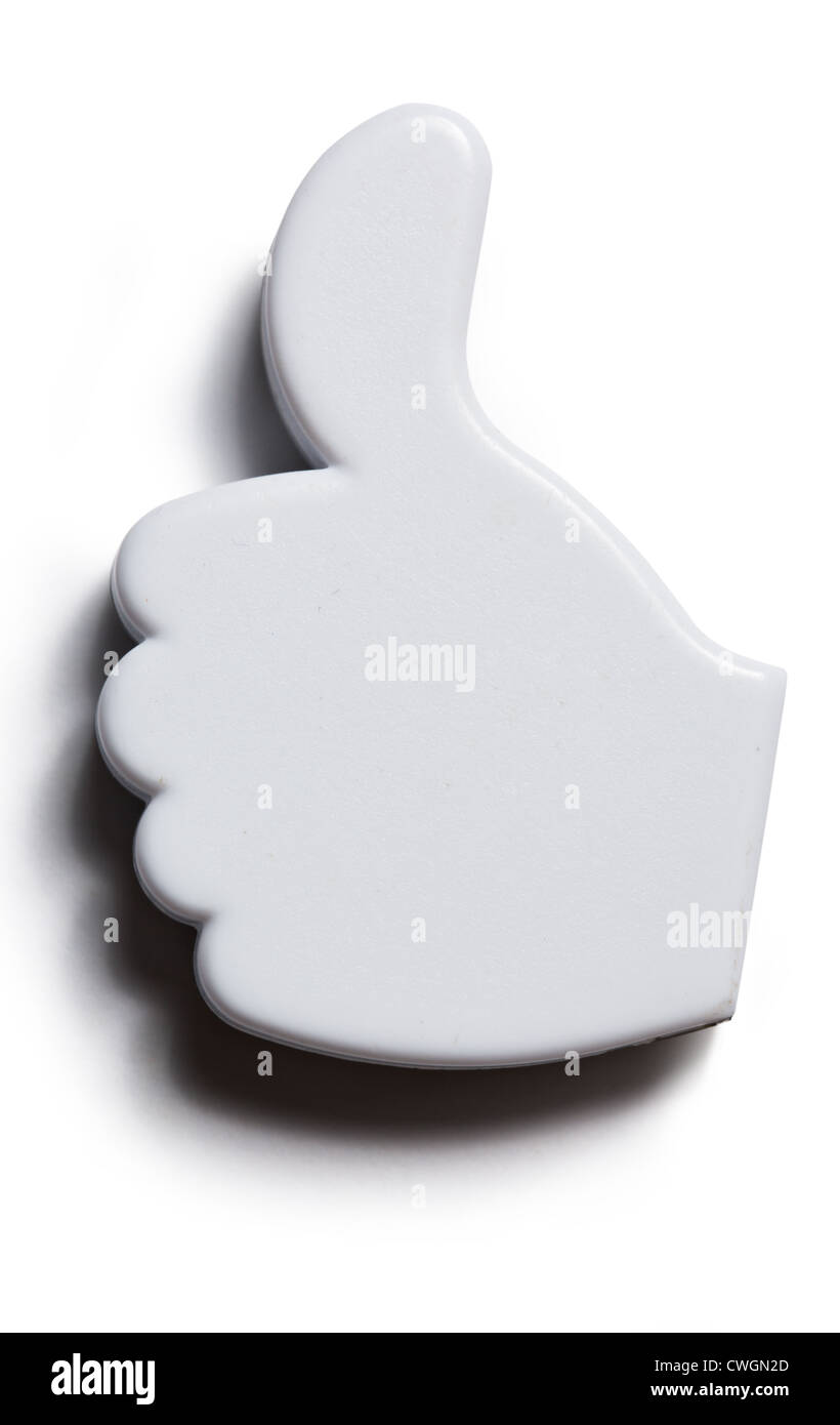 Thumb up okay sign badge Stock Photo - Alamy