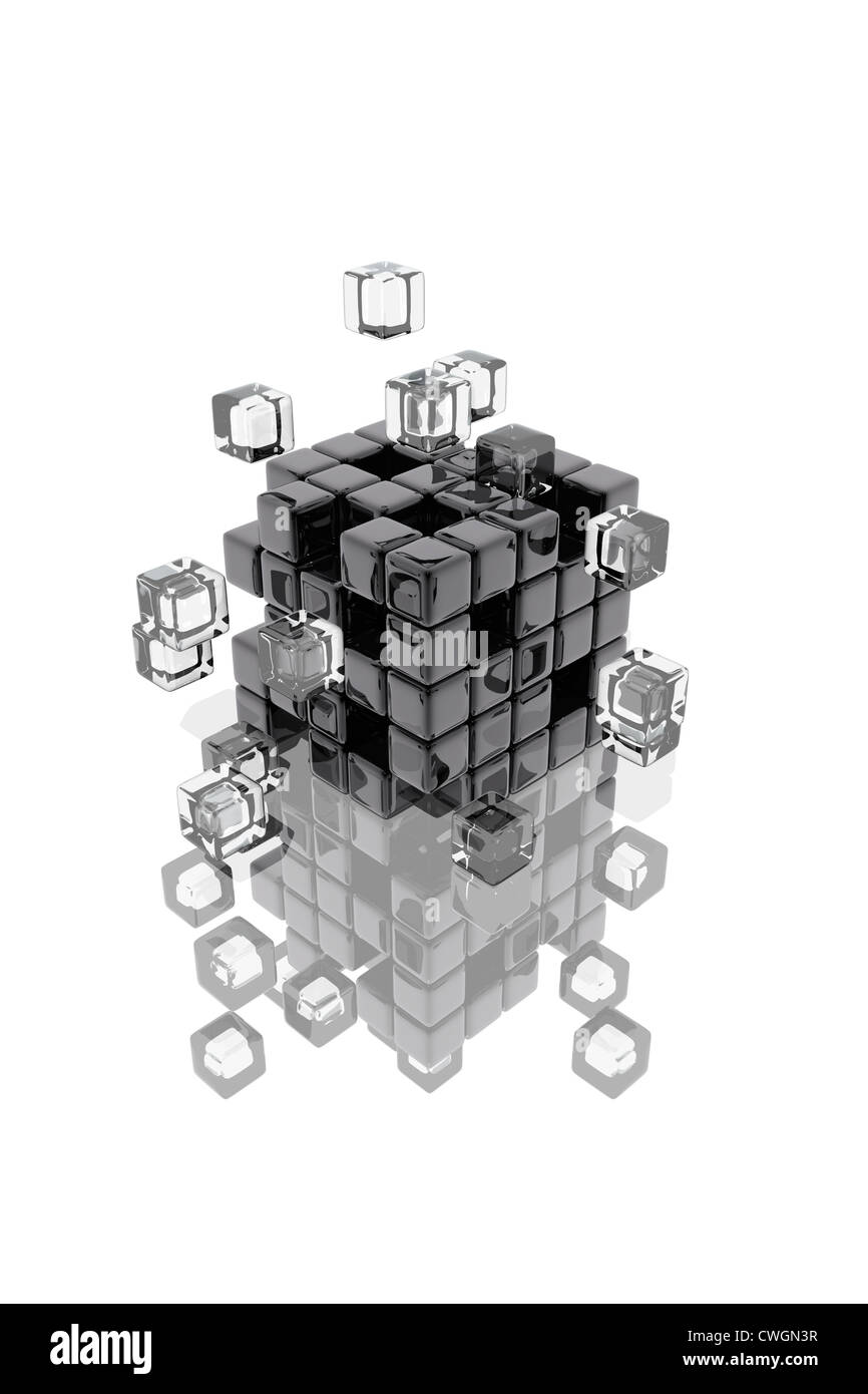 Abstract composition with blocks fitting together Stock Photo - Alamy