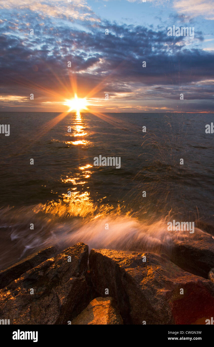 Vertical seascape sunset in Cape Cod - USA Stock Photo - Alamy