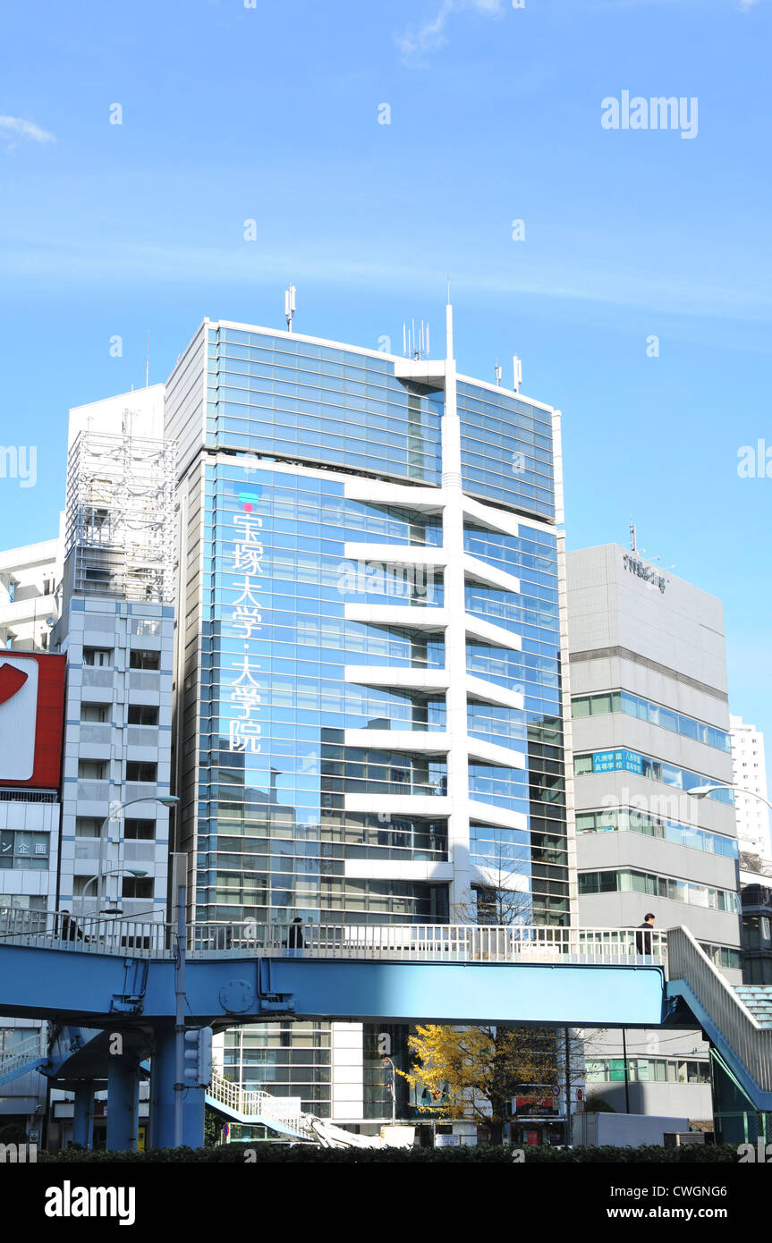 Tokyo, Japan - 27 Dec, 2011: Modern architecture in commercial area of ...