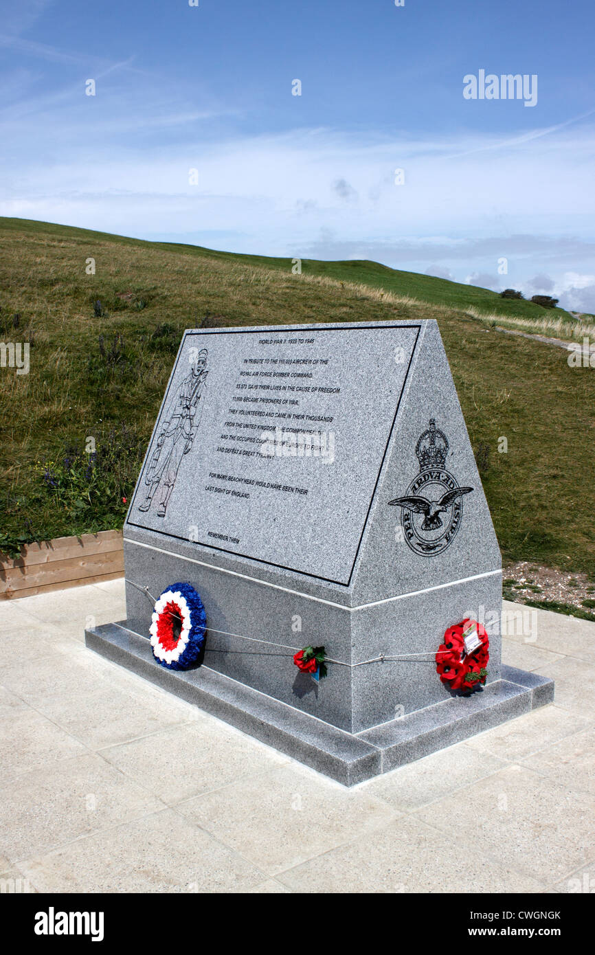 THE RAF BOMBER COMMAND MEMORIAL ON BEACHY HEAD. EAST SUSSEX UK Stock ...
