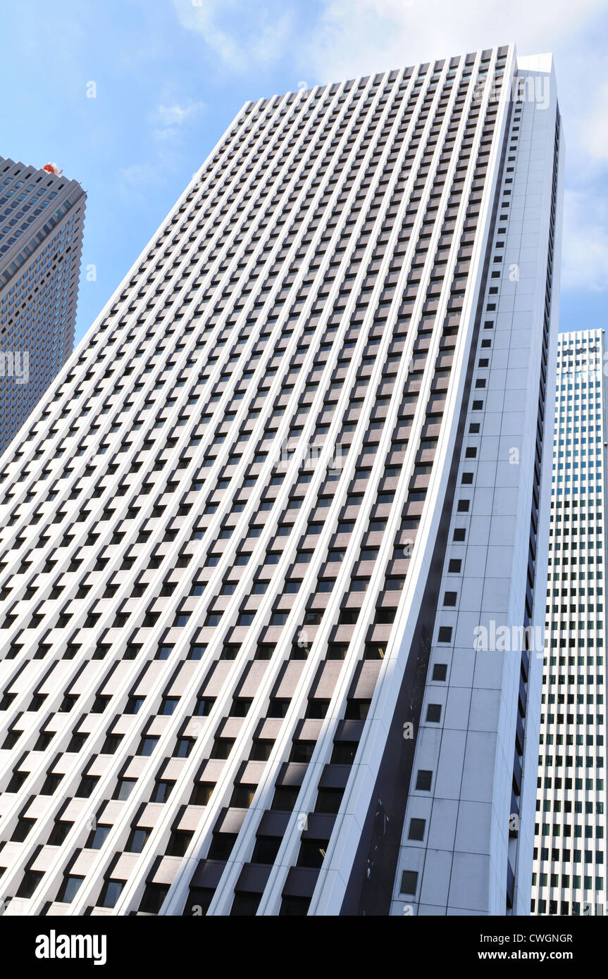 Tokyo, Japan - 28 Dec, 2011: Architectural panorama of skyscraper in ...