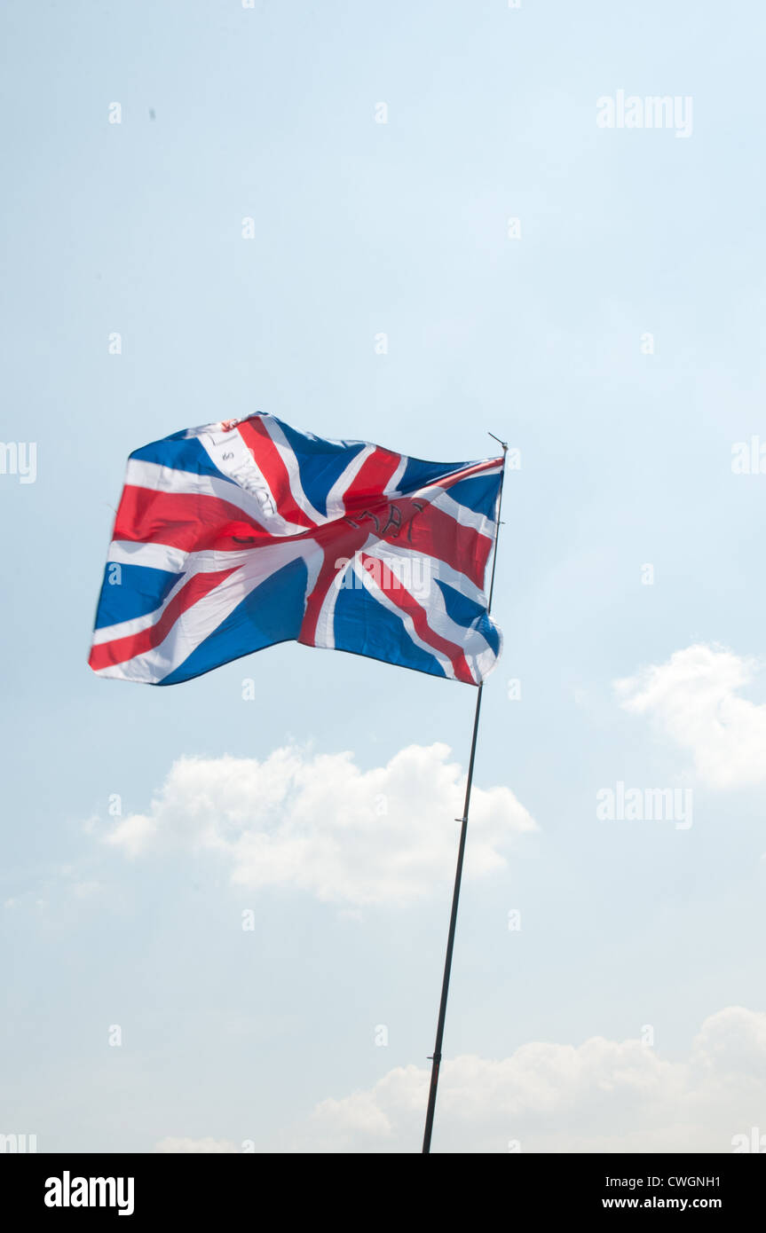 union jack flag on pole Stock Photo - Alamy