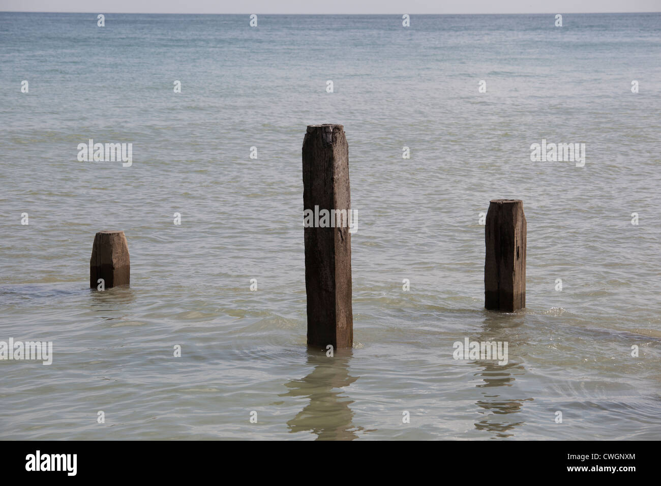 Wave protection poles hi-res stock photography and images - Alamy