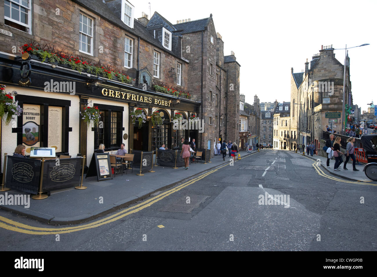 greyfriars bobby bar and candlemaker row edinburgh, scotland, uk ...