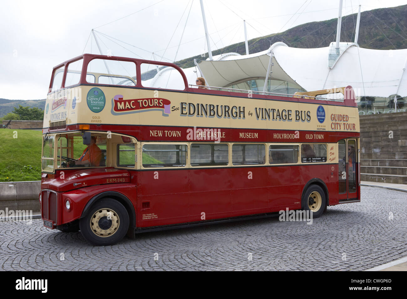 vintage mac tours city sightseeing bus outside our dynamic earth ...