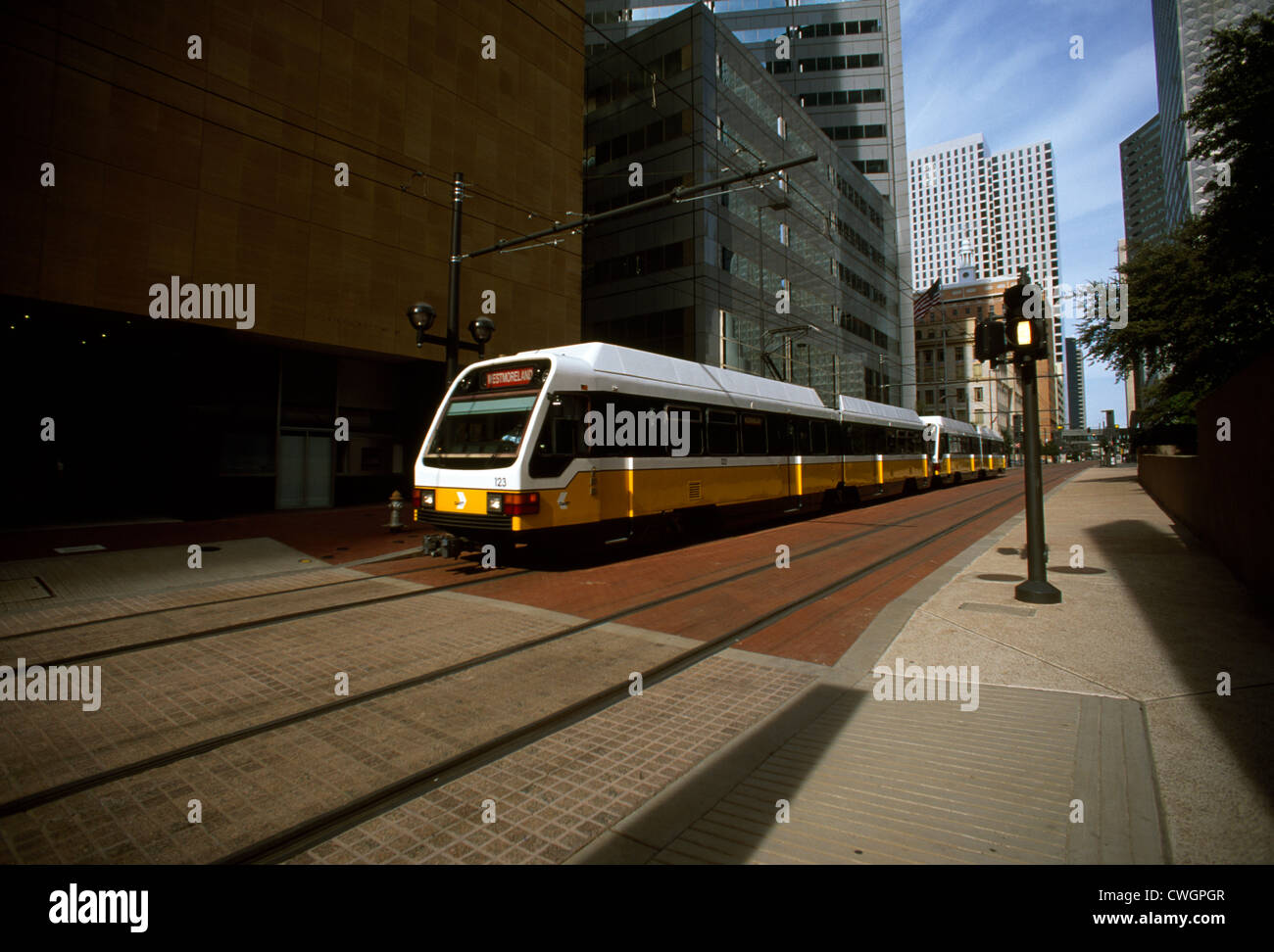 Dallas Texas Usa Thanks Giving Square Dart Light Railway Train Stock ...