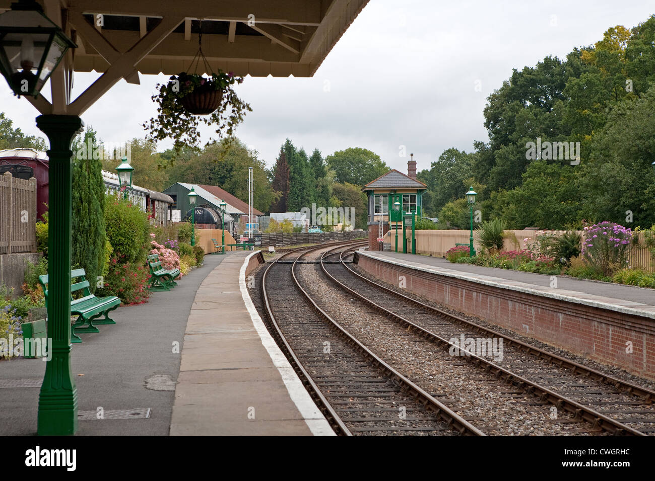 Horsted Keynes Railway Station on the Bluebell Railway line in Sussex ...