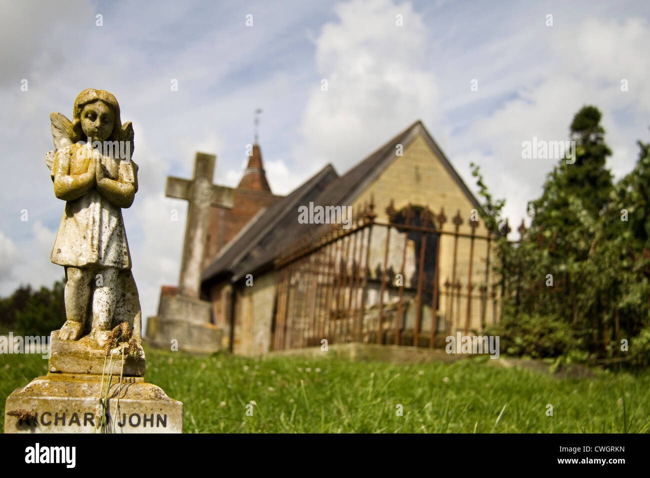 All Saints Church and cemetery, Tudeley, Kent, England UK Stock Photo ...