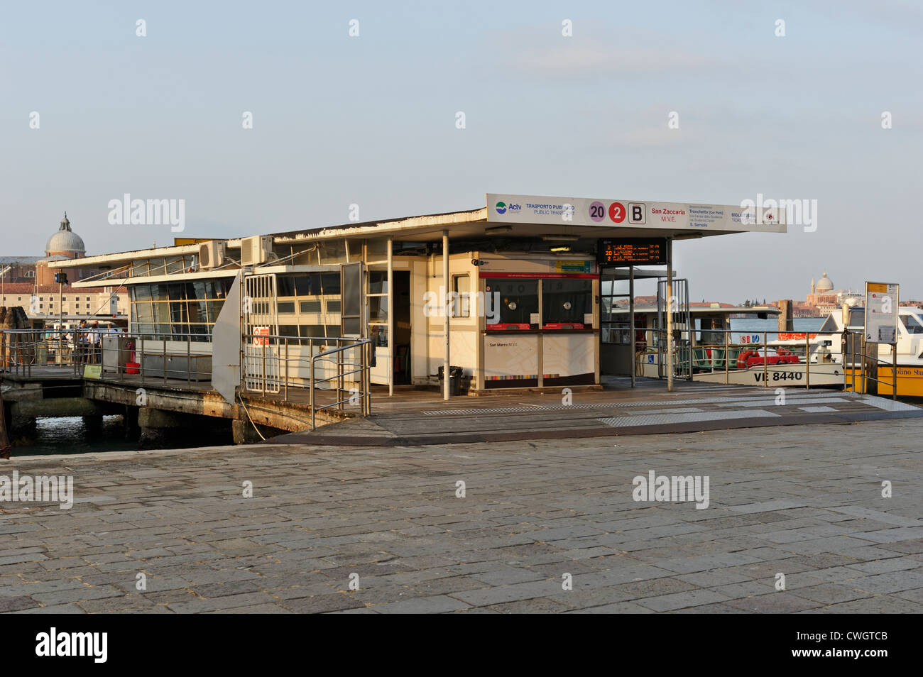 Water bus station, Venice, Italy Stock Photo - Alamy