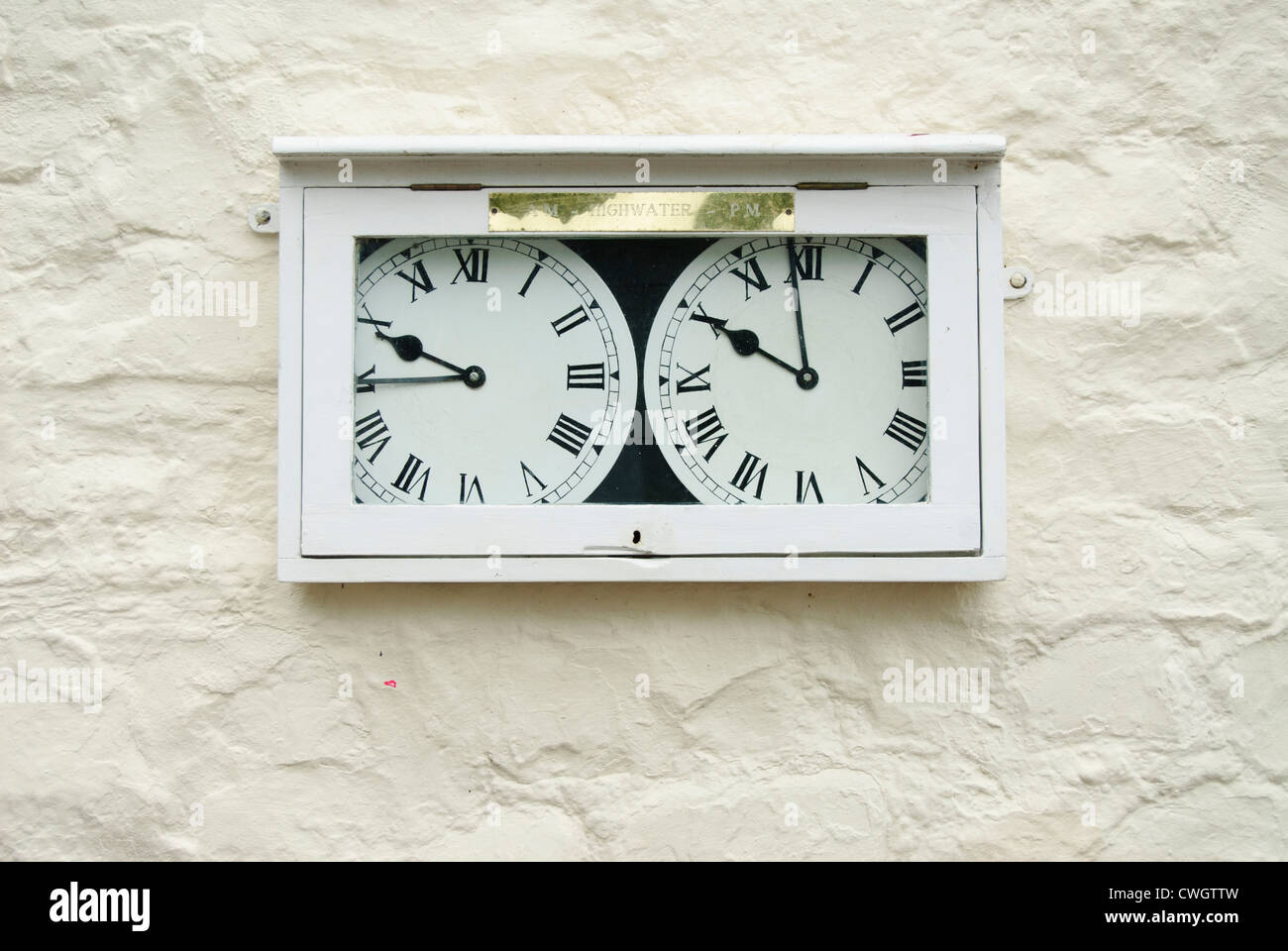 Devon clovelly groot brittanie vloed getijden eb klok zomer engeland hi ...