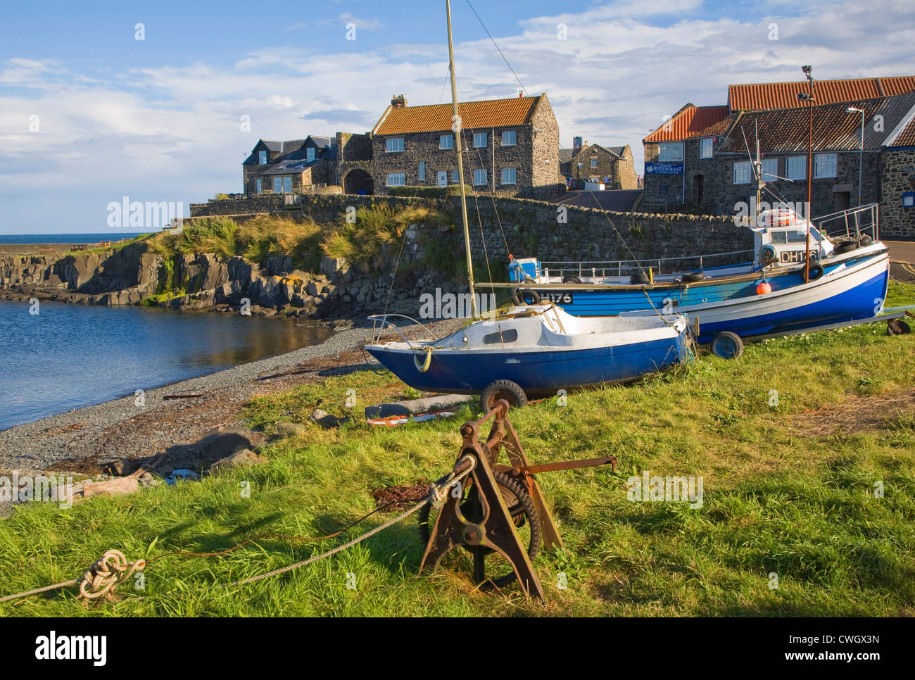 Craster harbour Northumberland coast England Stock Photo - Alamy