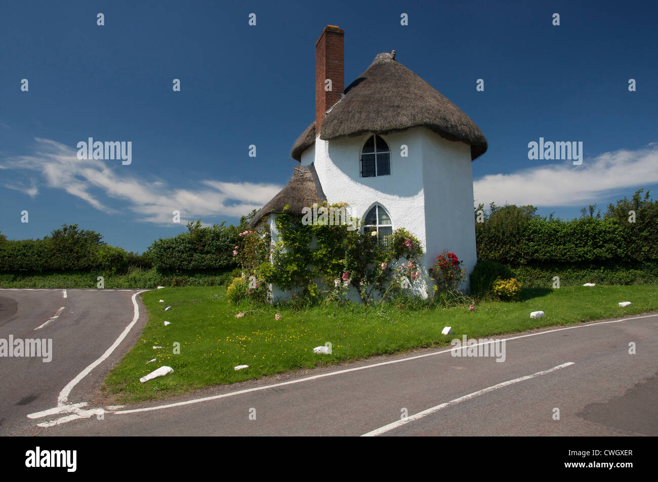 This funny little thatched cottage at Stanton Drew in Somerset is ...
