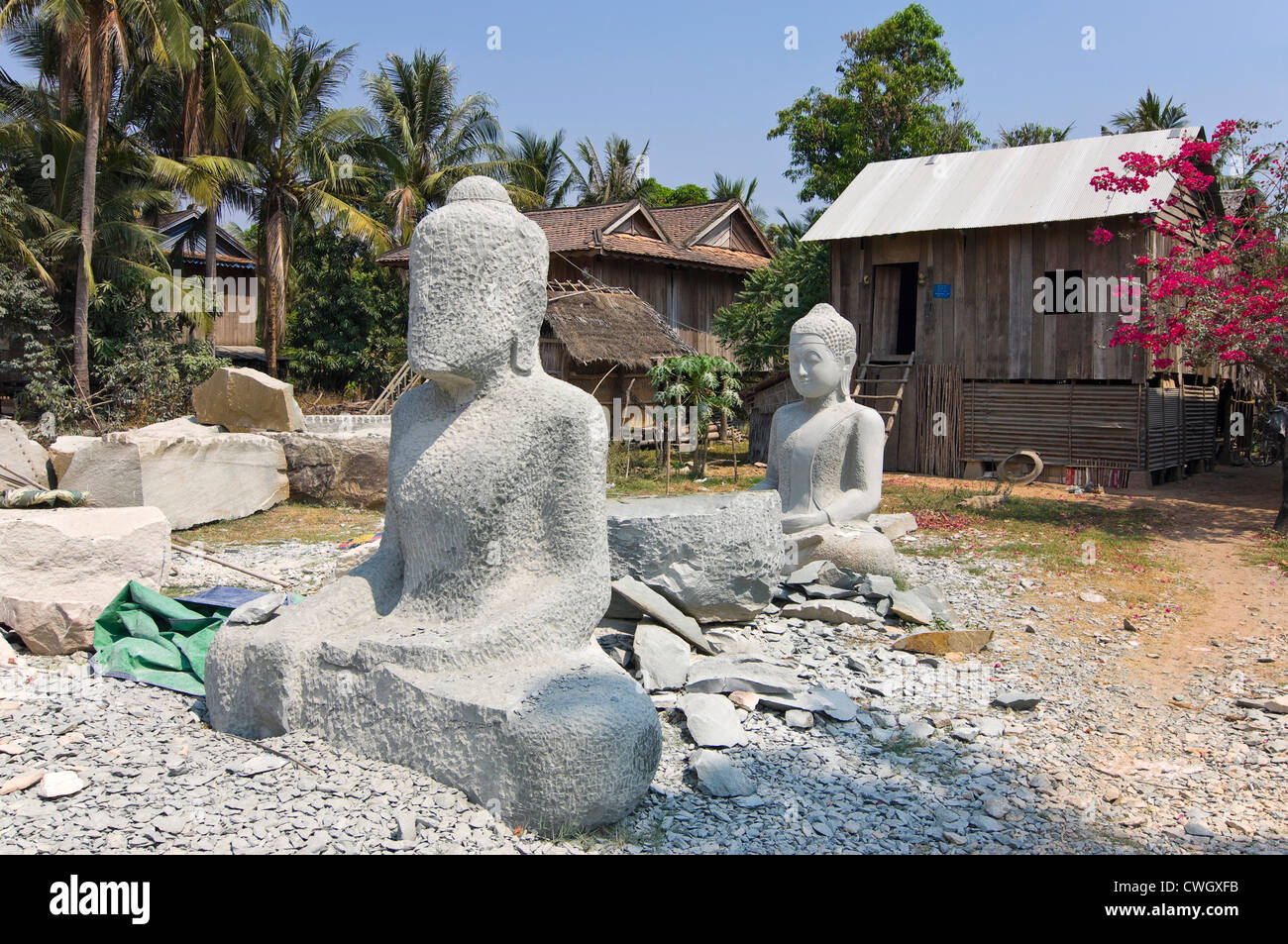 Horizontal wide angle view of a typical street scene in Kakaoh ...