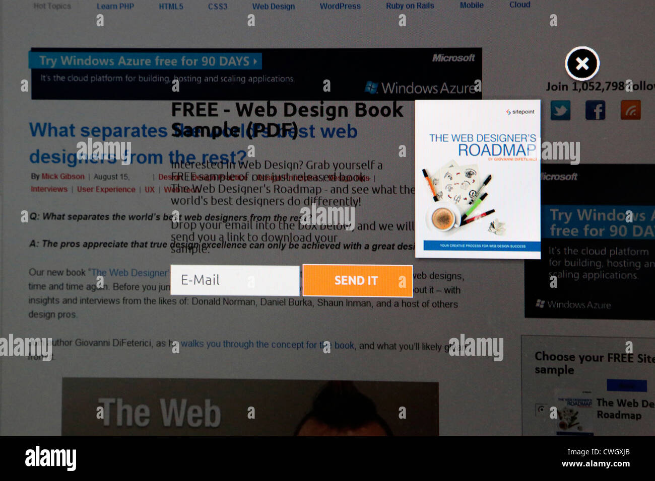 Pop-Up Advertisement On The Internet Stock Photo - Alamy