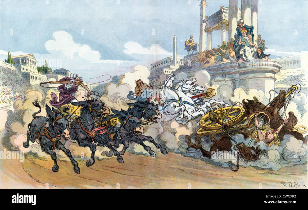 Chariot race illustration Stock Photo - Alamy