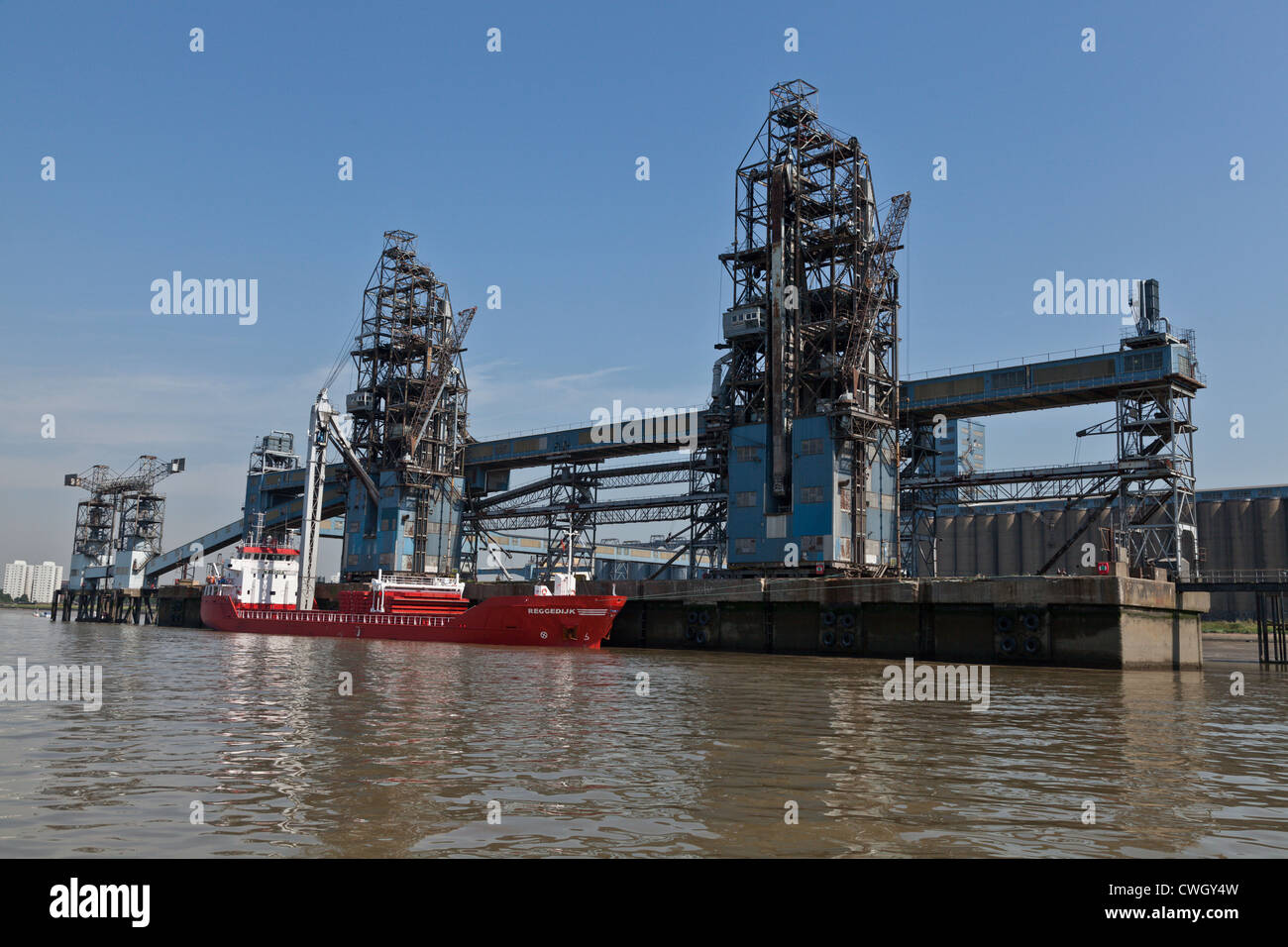 Ship moored in a port Stock Photo - Alamy