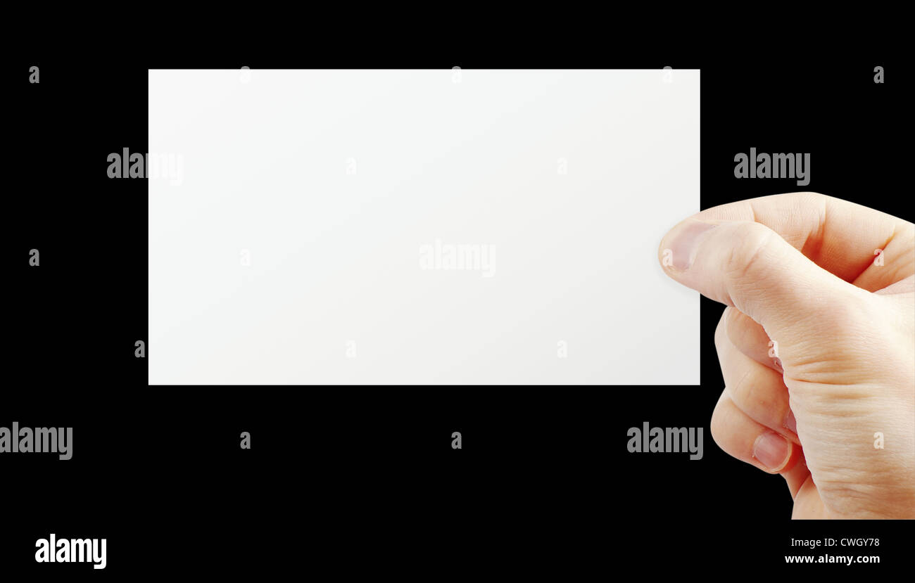 Hand holding paper Stock Photo - Alamy