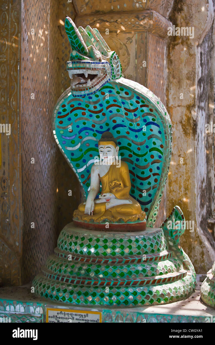 BUDDHA STATUE at YADANA LABAMUNI HSU TAUNG PYE PAYA or the SNAKE PAGODA ...