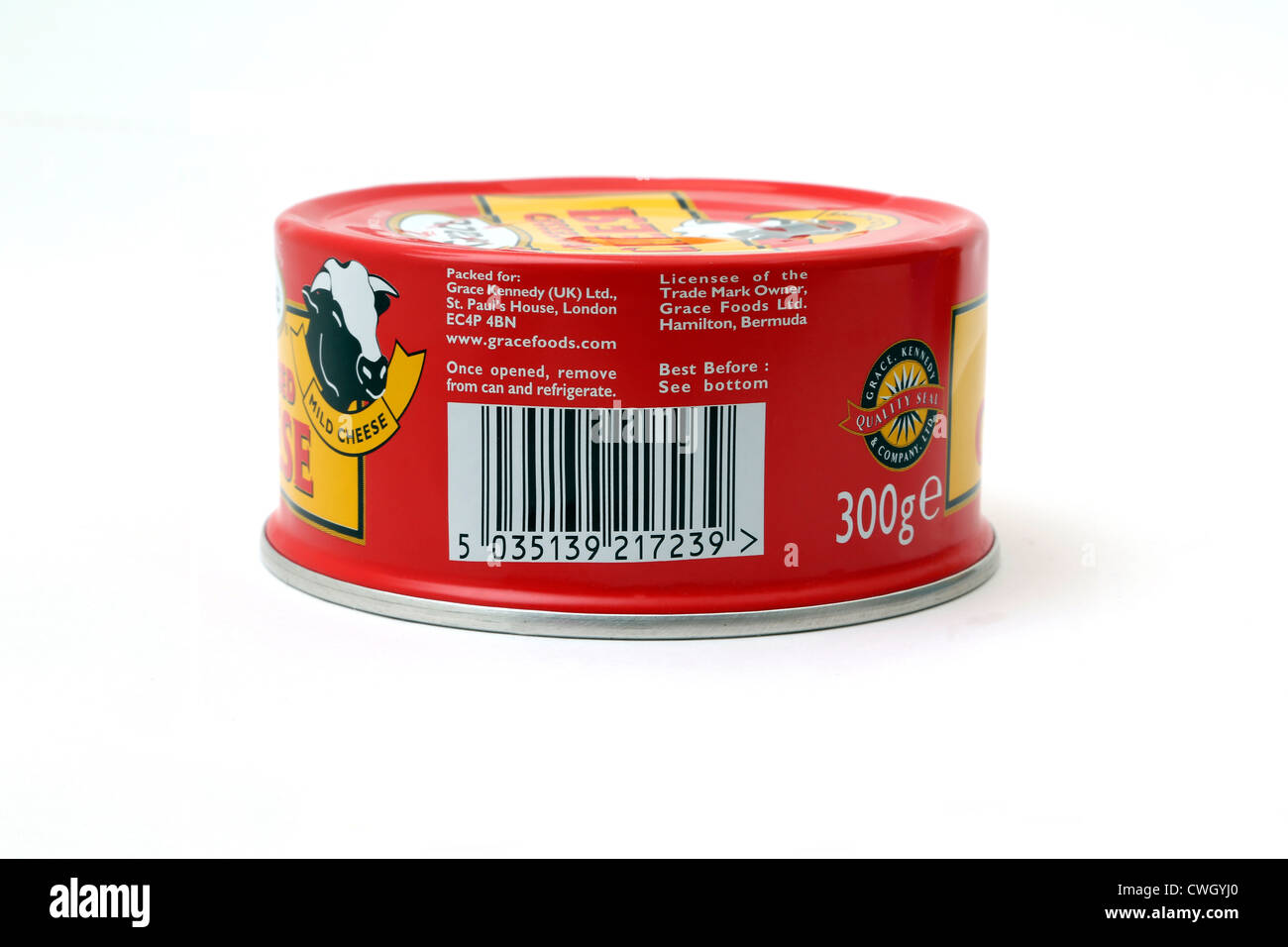 Tin Of Processed Cheese Caribbean Food Showing Information On Label ...