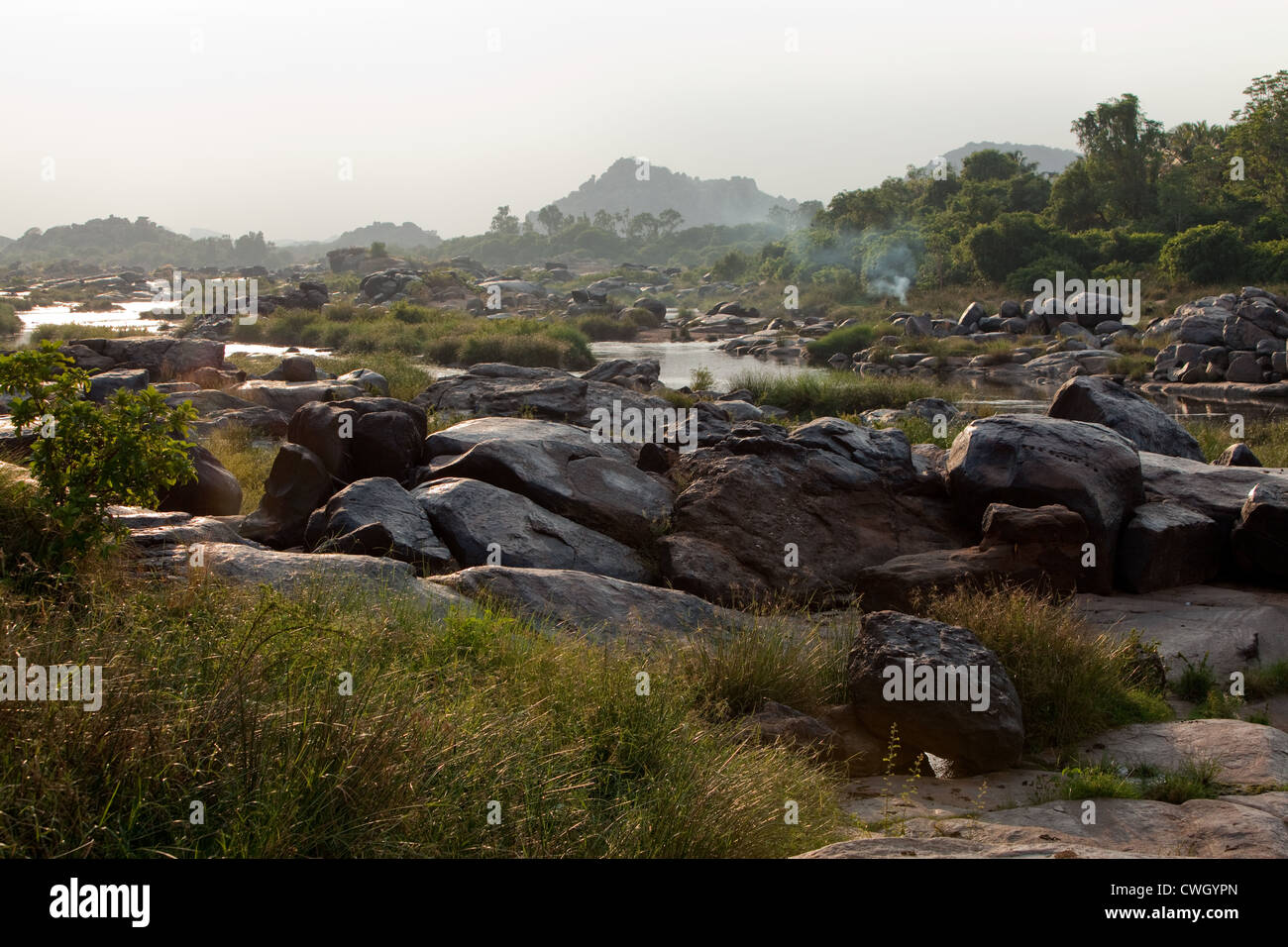 Hampi river temple karnataka hi-res stock photography and images - Alamy