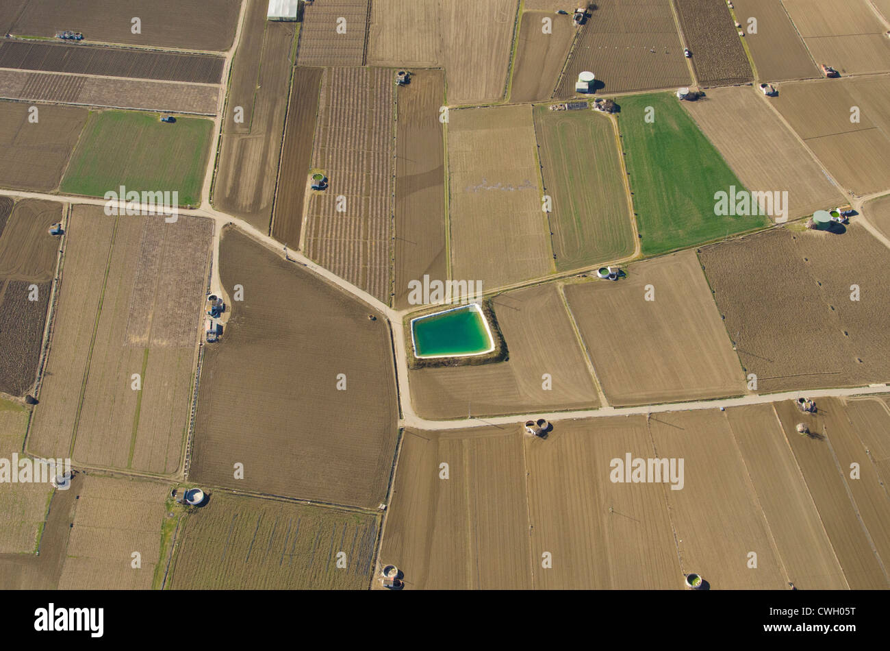 Aerial view of Spanish farmland Stock Photo - Alamy
