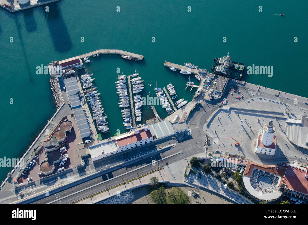 Aerial view of Spanish marina Stock Photo - Alamy