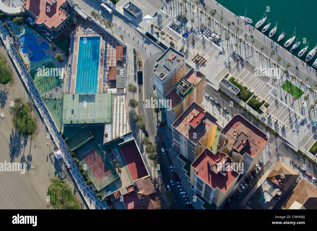 Aerial view of Spanish city Stock Photo - Alamy