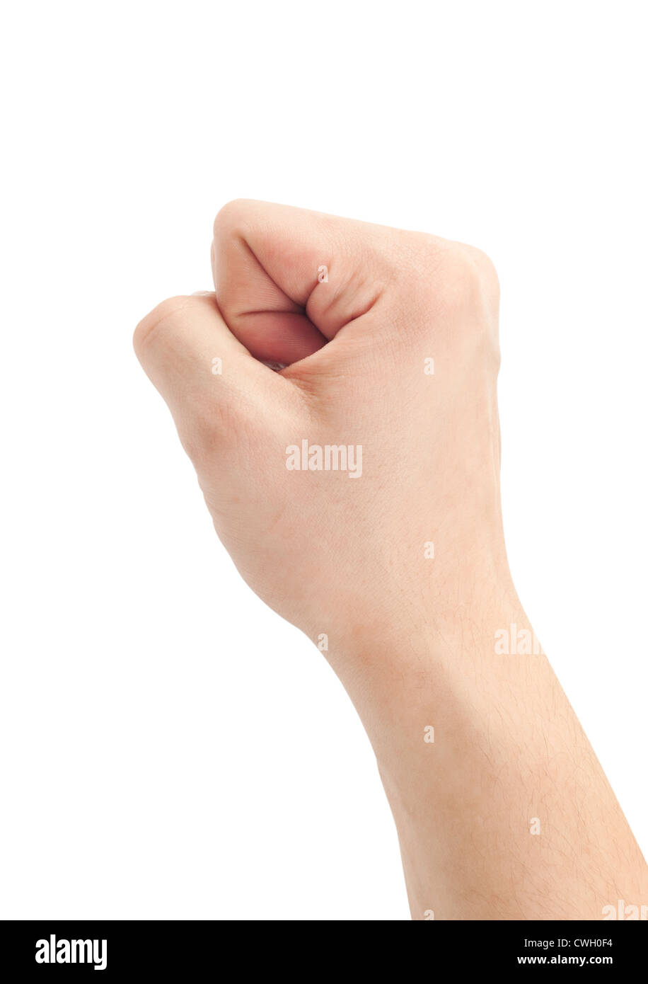 Fist. Gesture of the hand on white background Stock Photo - Alamy