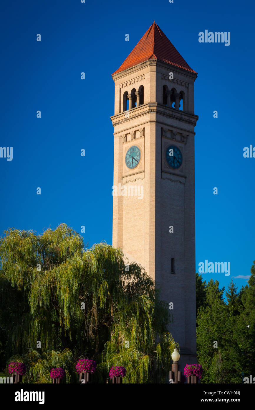 The Spokane clock tower in Riverfront Park in Spokane, Washington Stock ...