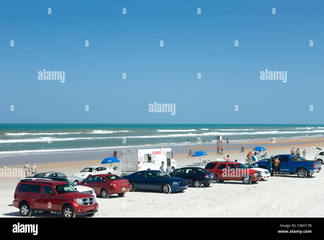 CARS PARKED ON BEACH DAYTONA BEACH FLORIDA USA Stock Photo - Alamy