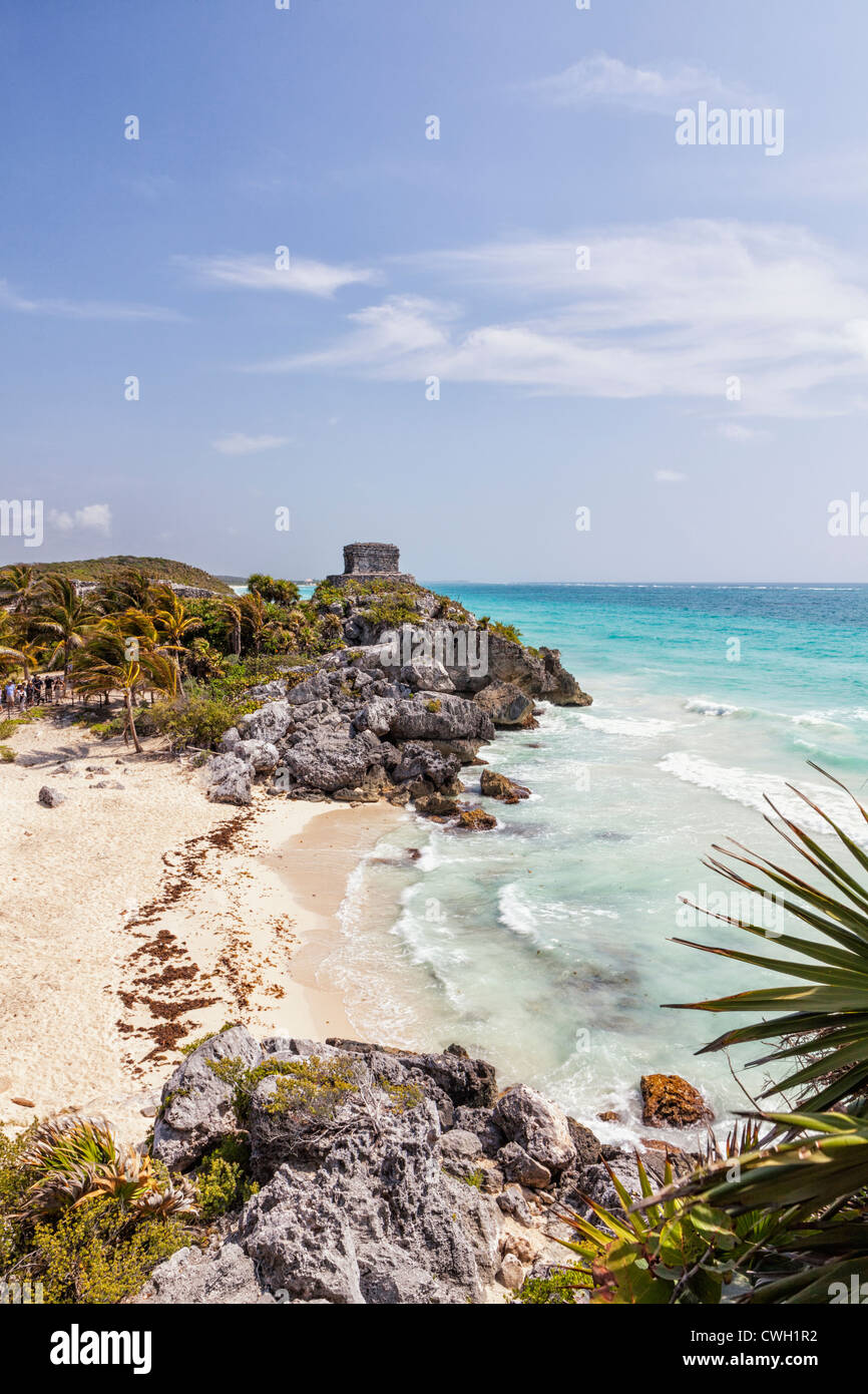 The Mayan ruins of Tulum and caribbean seashore, Tulum, Yucatan ...