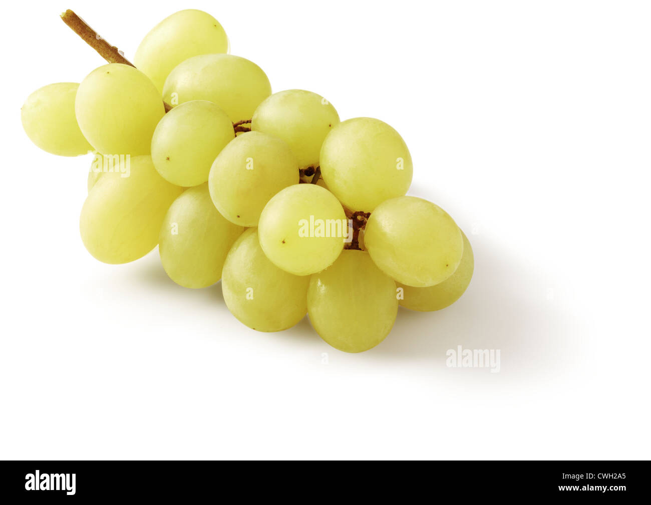 Grapes isolated on white, white grapes Stock Photo - Alamy