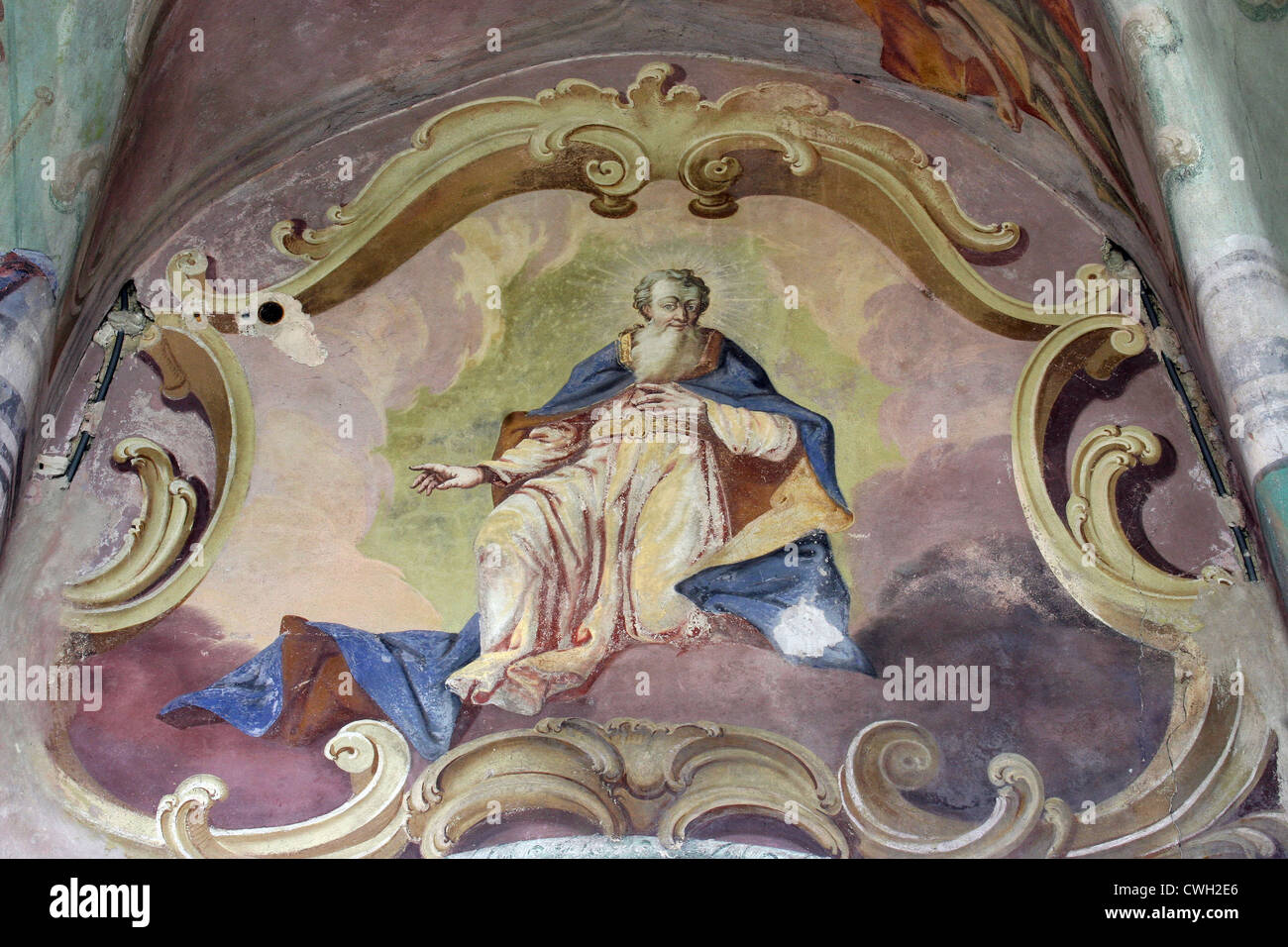 Fresco paintings in the church Stock Photo - Alamy