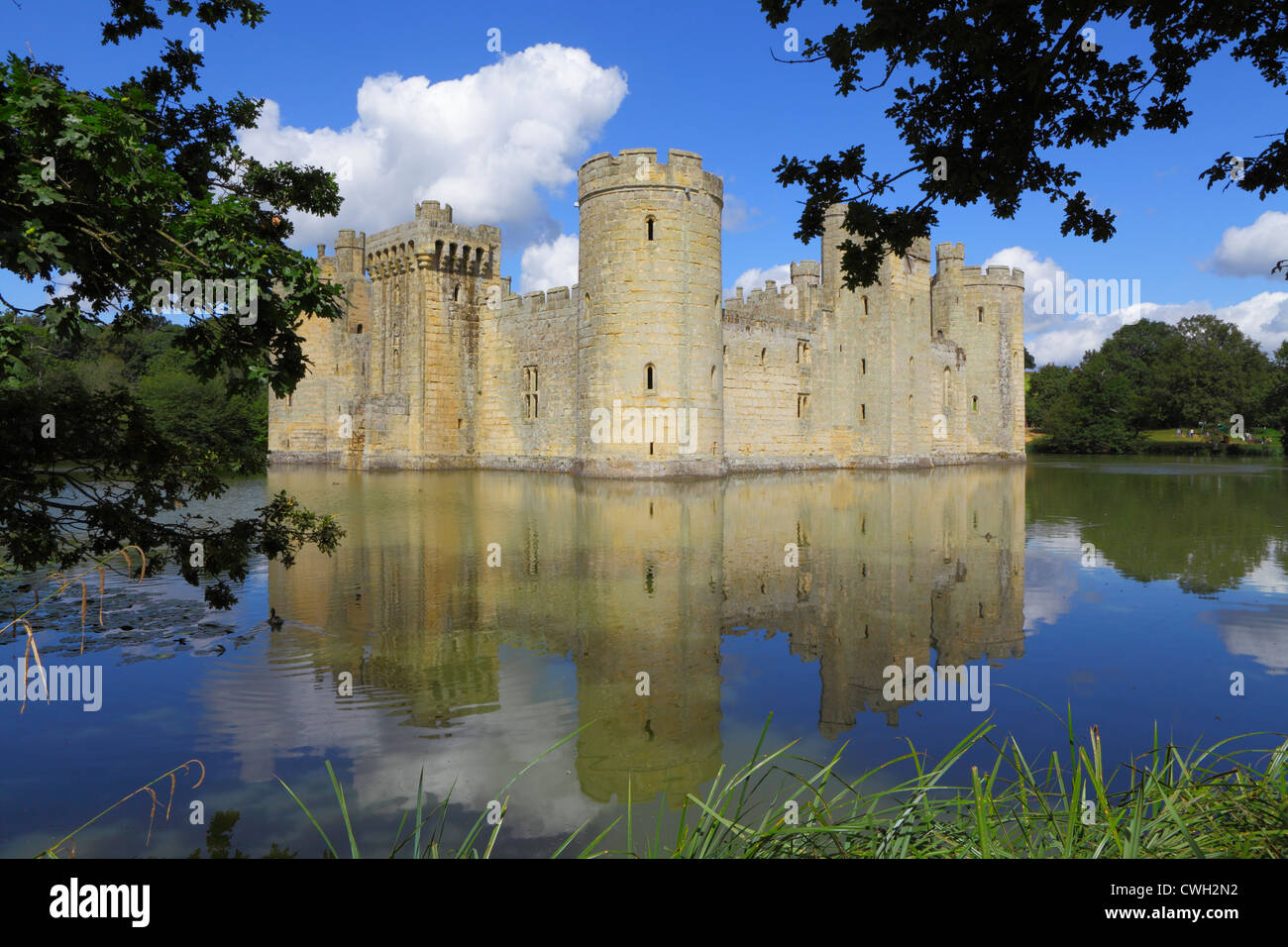 Bodiam Castle, near Robertsbridge, East Sussex, England, UK, GB, 14th ...