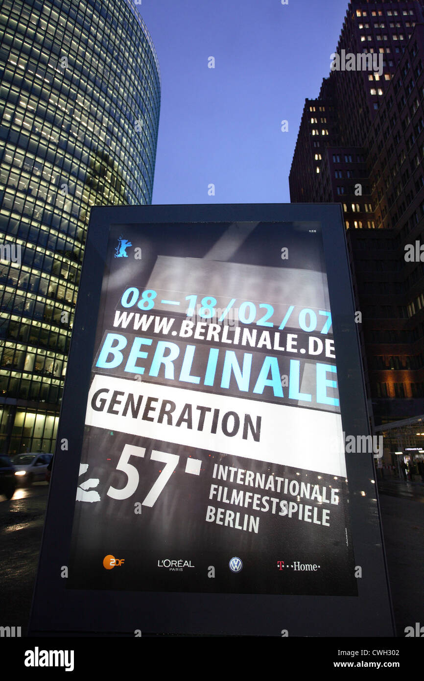 Berlin, the Berlinale poster at Potsdamer Platz Stock Photo - Alamy