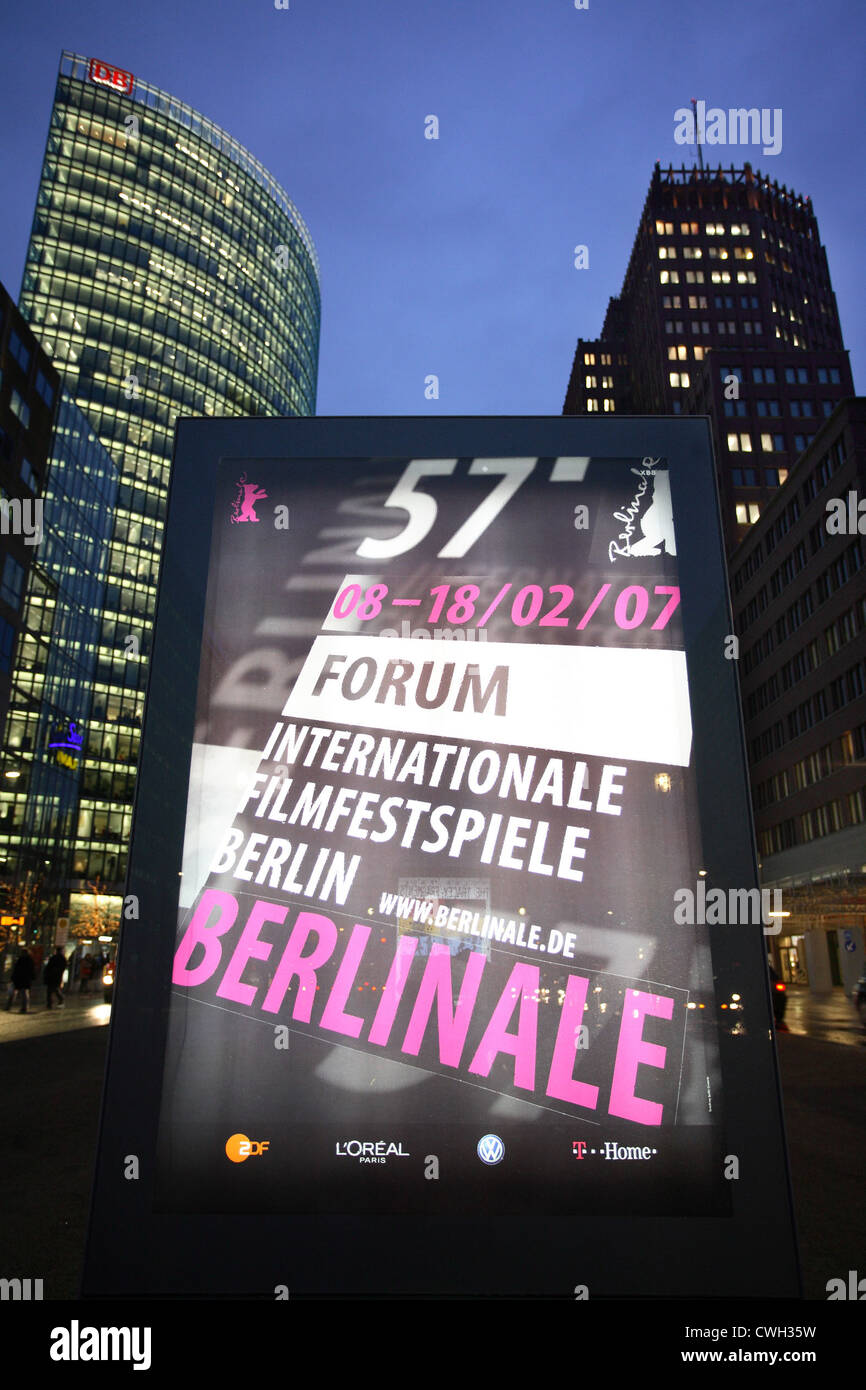 Berlin, the Berlinale poster at Potsdamer Platz Stock Photo - Alamy